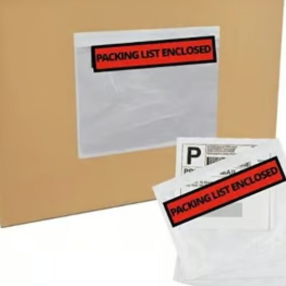 Office | 10 Pc Packing List Enclosed Envelope 45 X 55 Orange Invoice ...